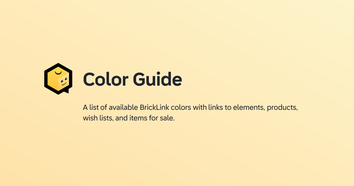 Color Guide | BrickLink