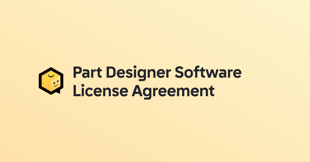 Part Designer Software License Agreement | BrickLink